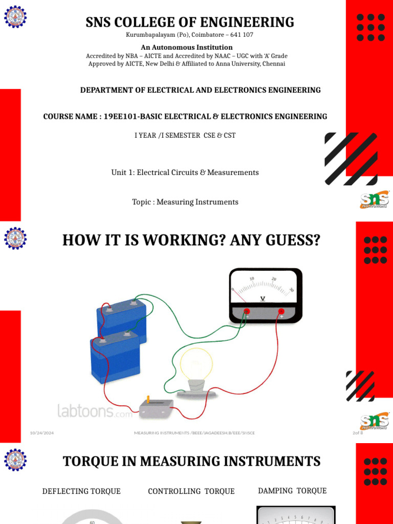 Measuring Instruments in Electrical Engineering | PDF | Electrical ...