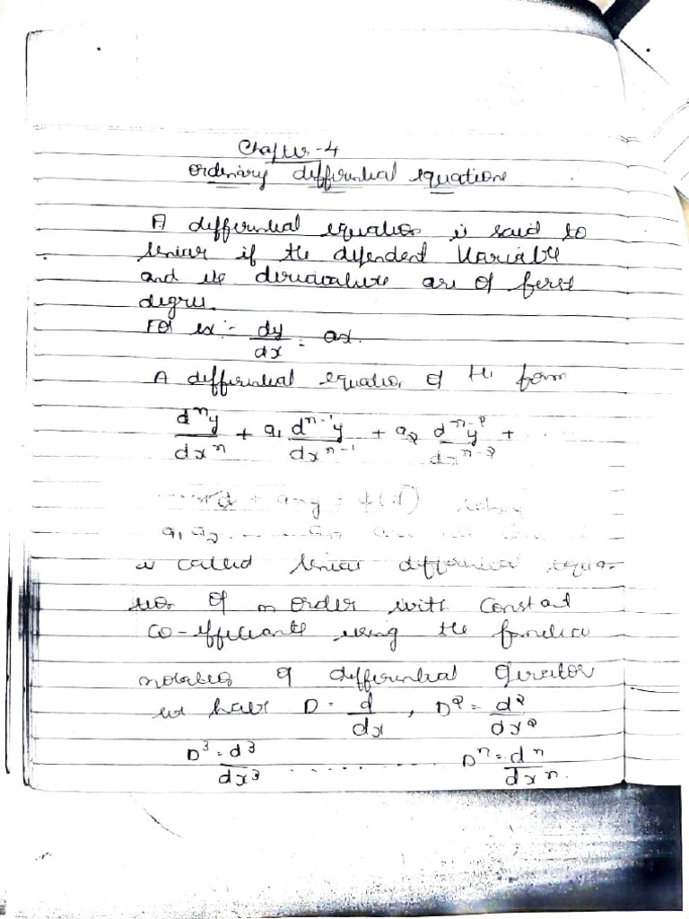 Ordinary Differential Equation-1 | PDF | Teaching Methods & Materials