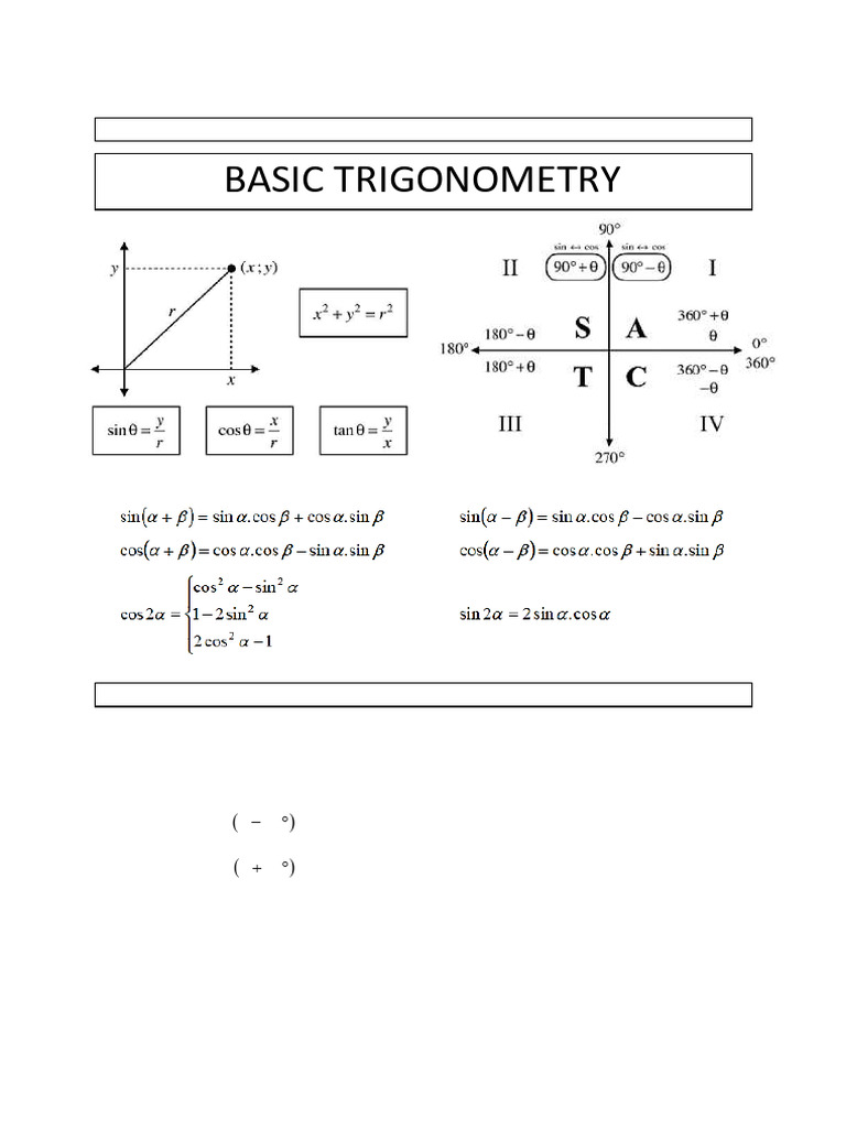 Basic Trigonometry 1 | PDF | Trigonometry | Mathematical Analysis