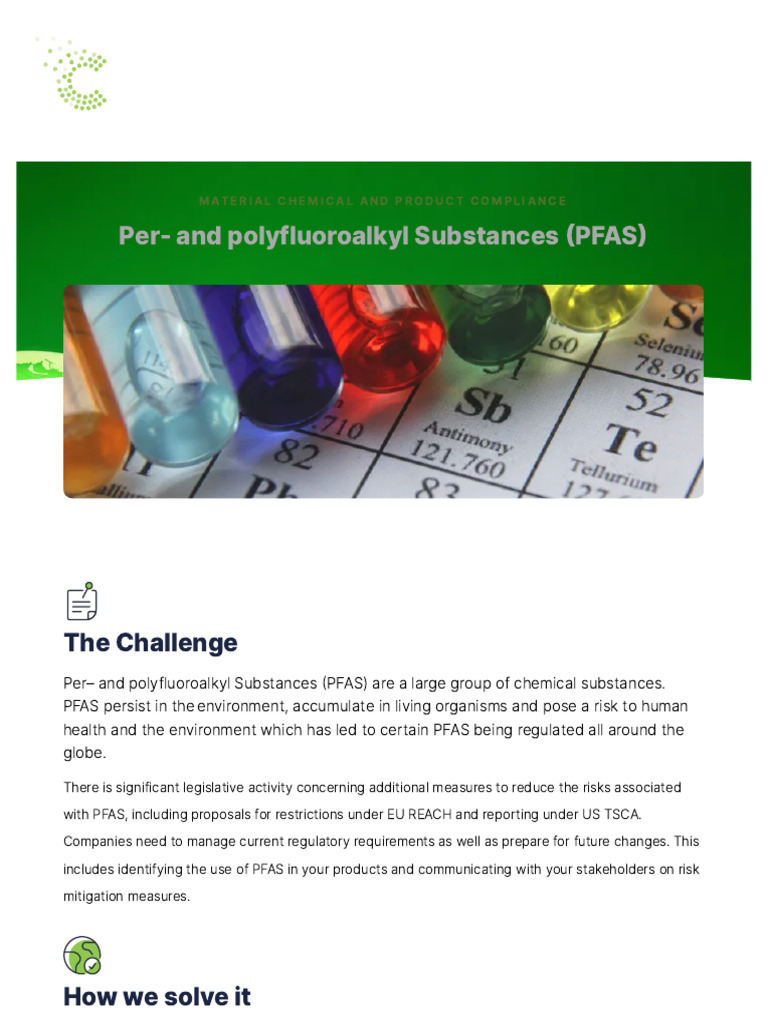 PFAS - The Compliance Map | PDF | Business | Technology & Engineering