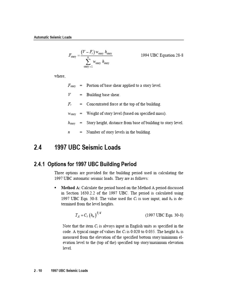 UBC Seismic Load 1 | PDF
