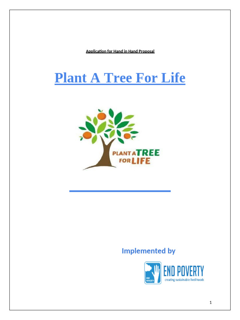 Plant a Tree for life | PDF | Agriculture | Sustainable Agriculture