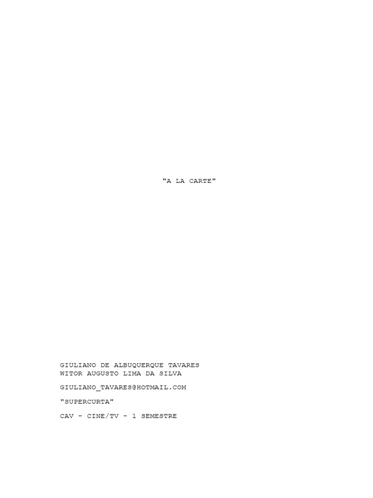 Roteiro Editado Final | PDF