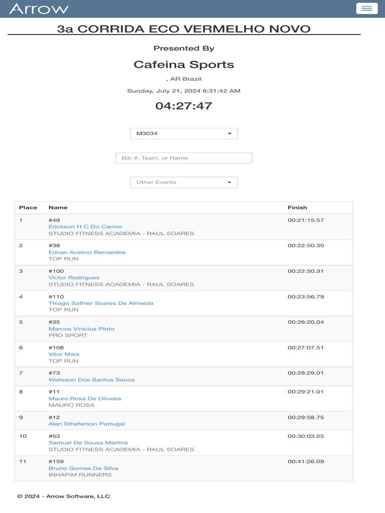 3a Corrida Eco Vermelho Novo | PDF