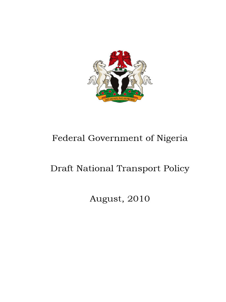 National Transport Policy (2010) - 1661938253 | PDF | Infrastructure ...