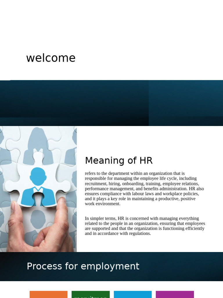 HR Meaning and Process | PDF | Recruitment | Employee Retention