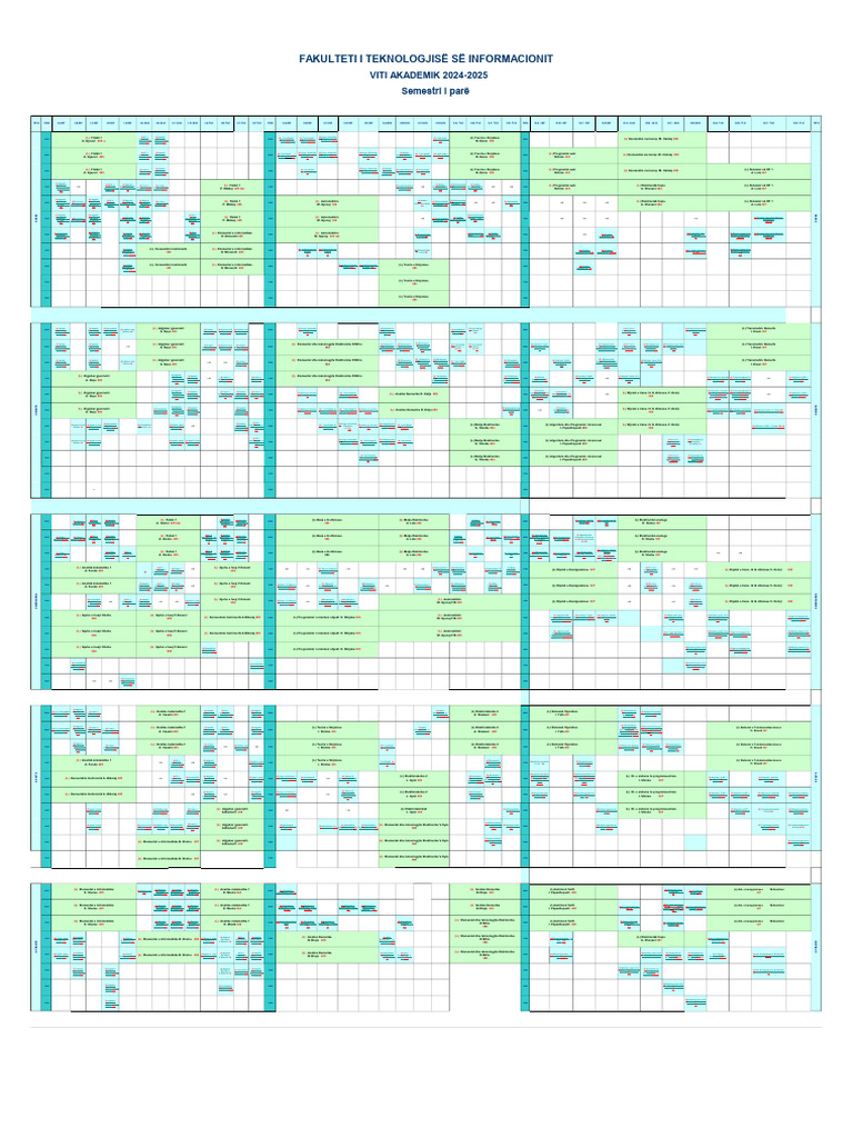 Orari Master Semestri I 15 Tetor | PDF
