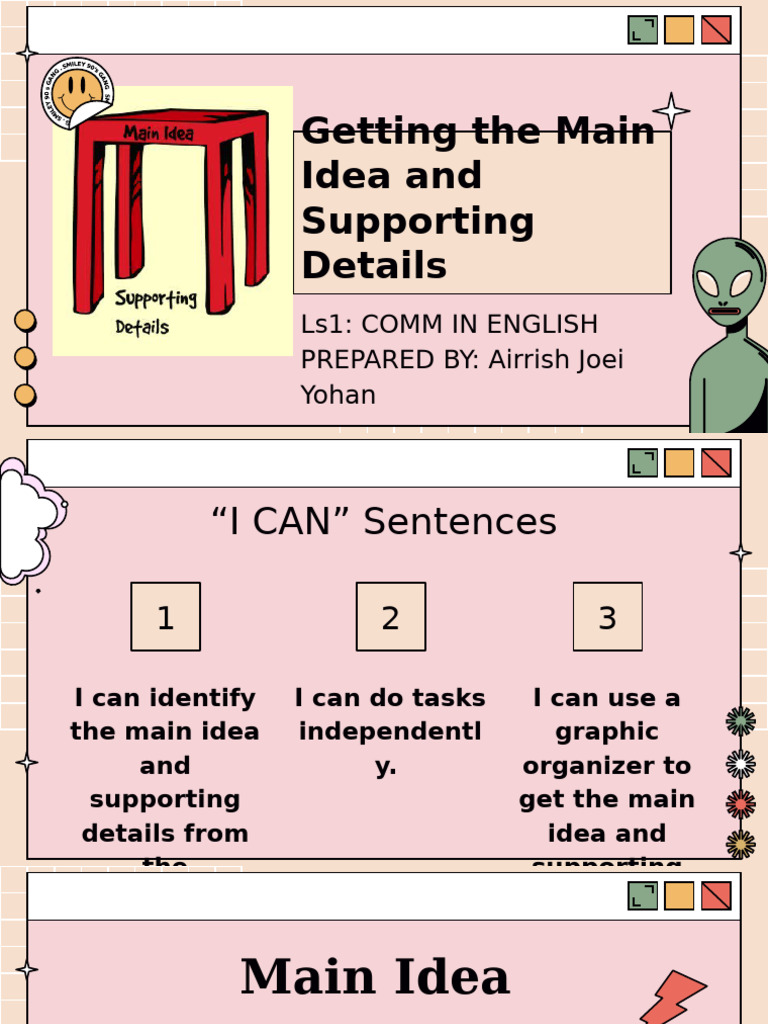 Main Idea & Supporting Details Guide | PDF | Soil | Volcano