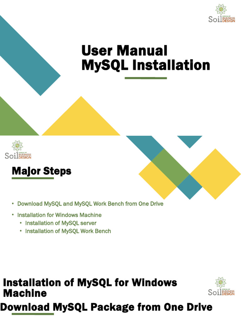 SOBD MySQL Installation Setup-Windows Machine | PDF | Installation (Computer Programs) | My Sql