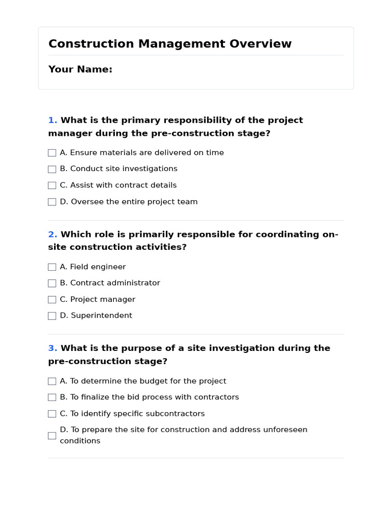 Construction Management Overview | PDF | Construction Management