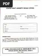 State-Trait Anxiety Inventory | PDF | Psychological Testing ...