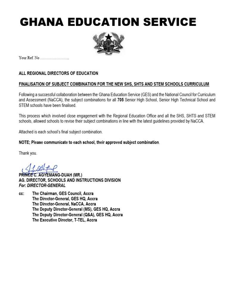 Finalisation of Subject Combination (Signed) | PDF | Career & Growth ...