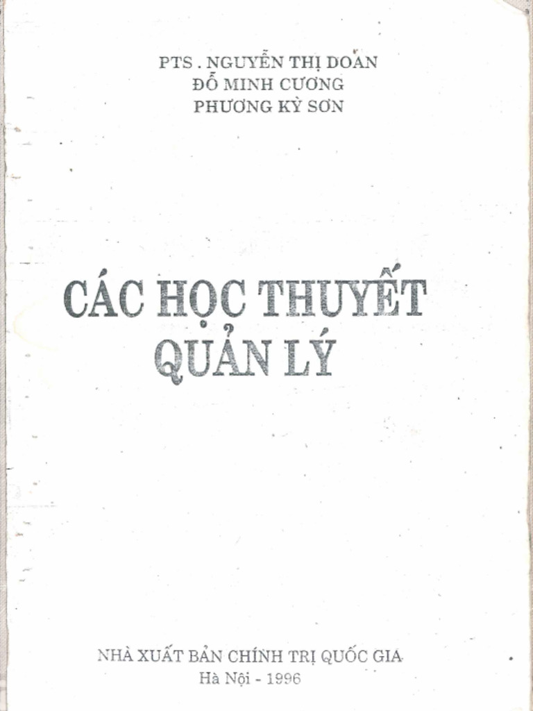 Cac Hoc Thuyet Quan Ly | PDF