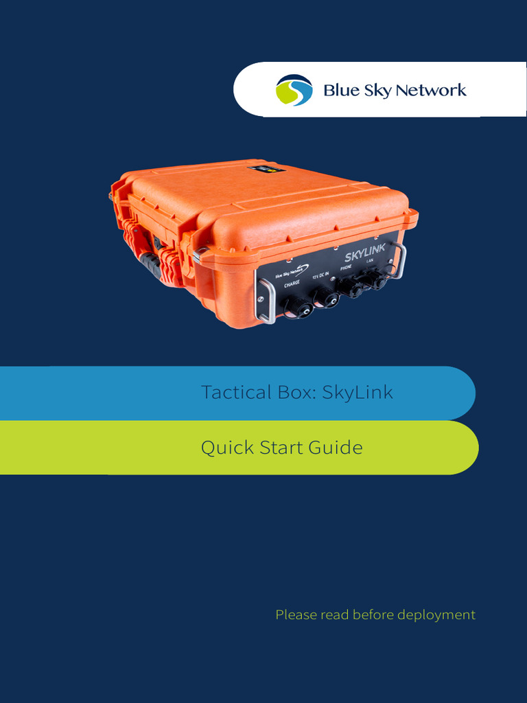 Tactical Box SkyLink Quick Start Guide | PDF | Power Supply ...