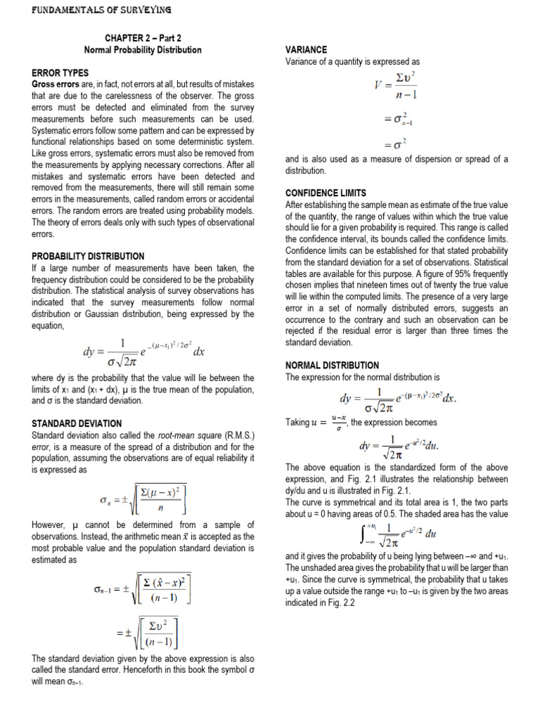 Chapter 2 Normal Distribution Part 2 | PDF | Errors And Residuals | Observational Error