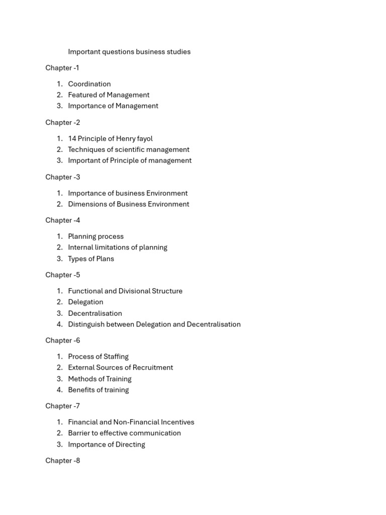 IMP Questions | PDF | Business