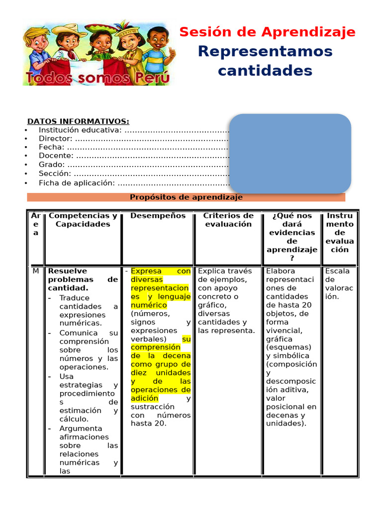 1° SESIÓN DÍA 4 MAT REPRESENTAMOS CANTIDADES UNIDAD 6 SEMANA 3 | PDF ...