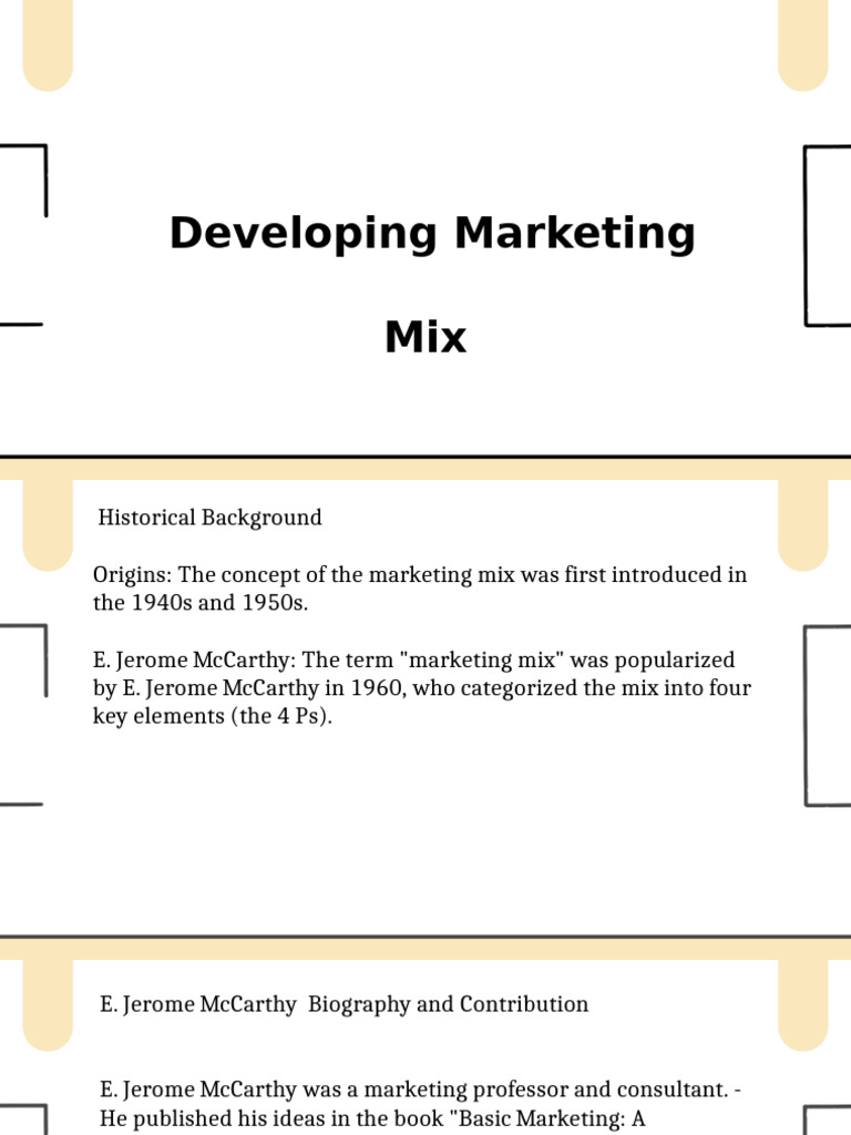 Developing Marketing Mix - Lesson 6-1 | PDF | Marketing | Public Sphere