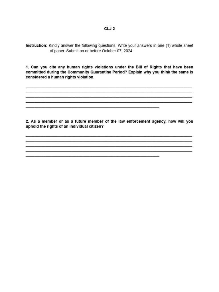 CLJ 2 - ASSIGNMENT 2 | PDF