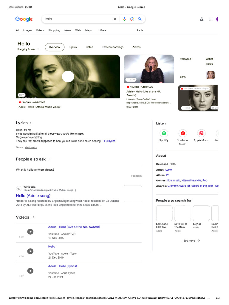 hello - novel | PDF | Adele