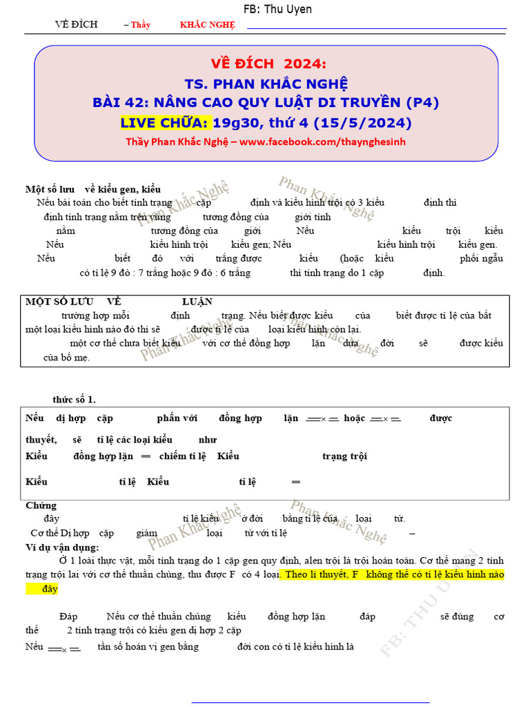 Vip Về đích 2024 - Nâng cao QLDT - P4 | PDF