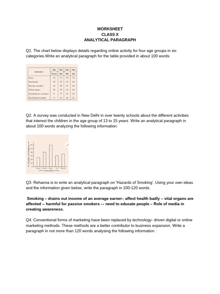 Letter & Analytical Paragraph Worksheet | PDF