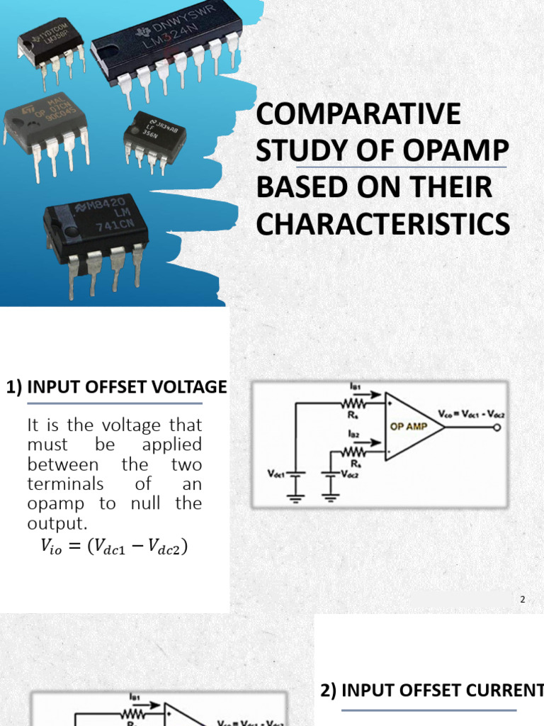 Comparative Study of OPAMP Based On Their Characteristics - NEW | PDF