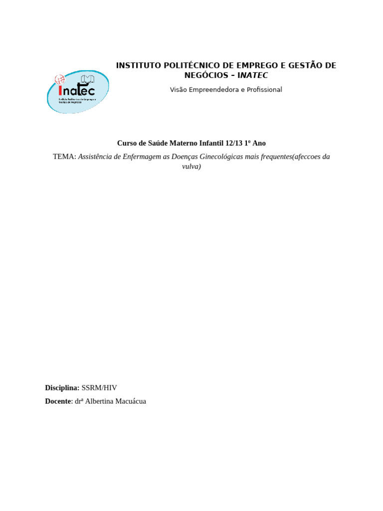 Vulvite | PDF | Dermatite | Saúde pública
