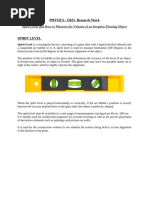 Measuring Irregular Object Volume | PDF