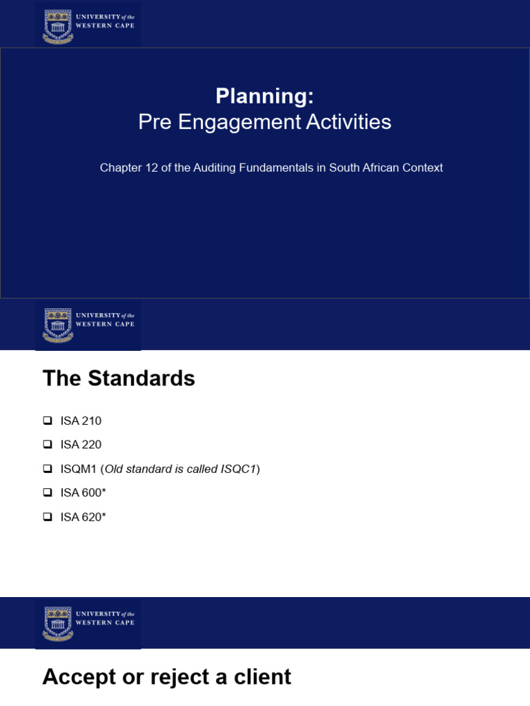 AUD322 Pre Engagement Activities 2024 | PDF | Audit | Business
