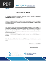 Modèle Attestation de Reference | PDF