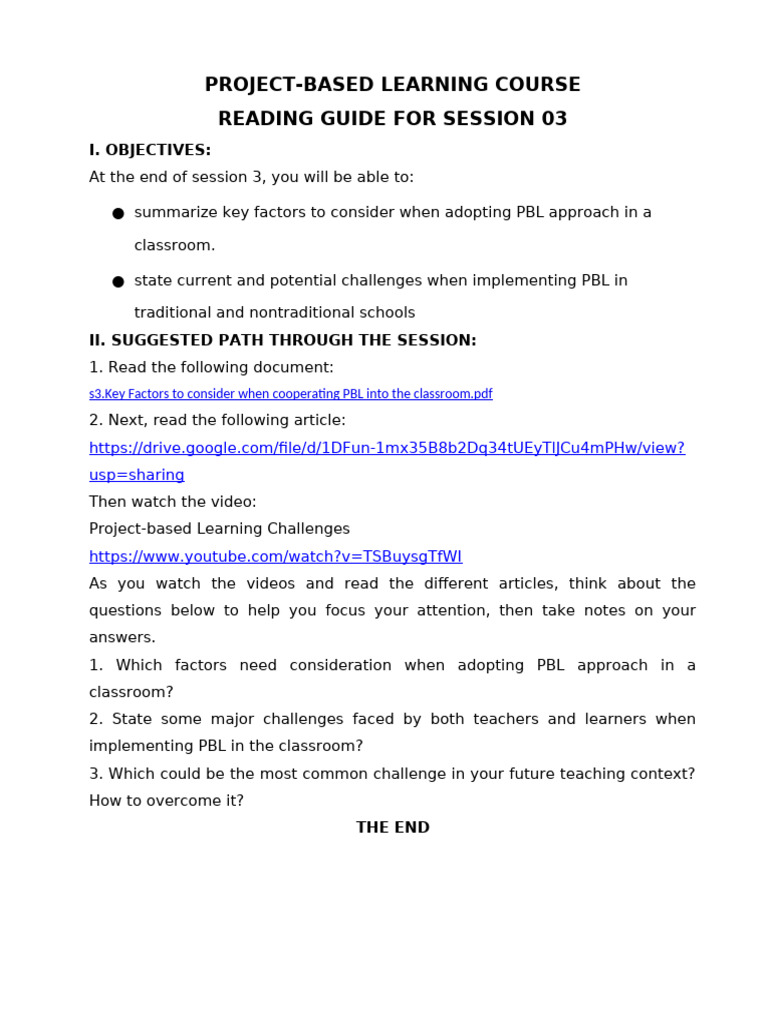 S2 - Reading Guide For Session3 | PDF