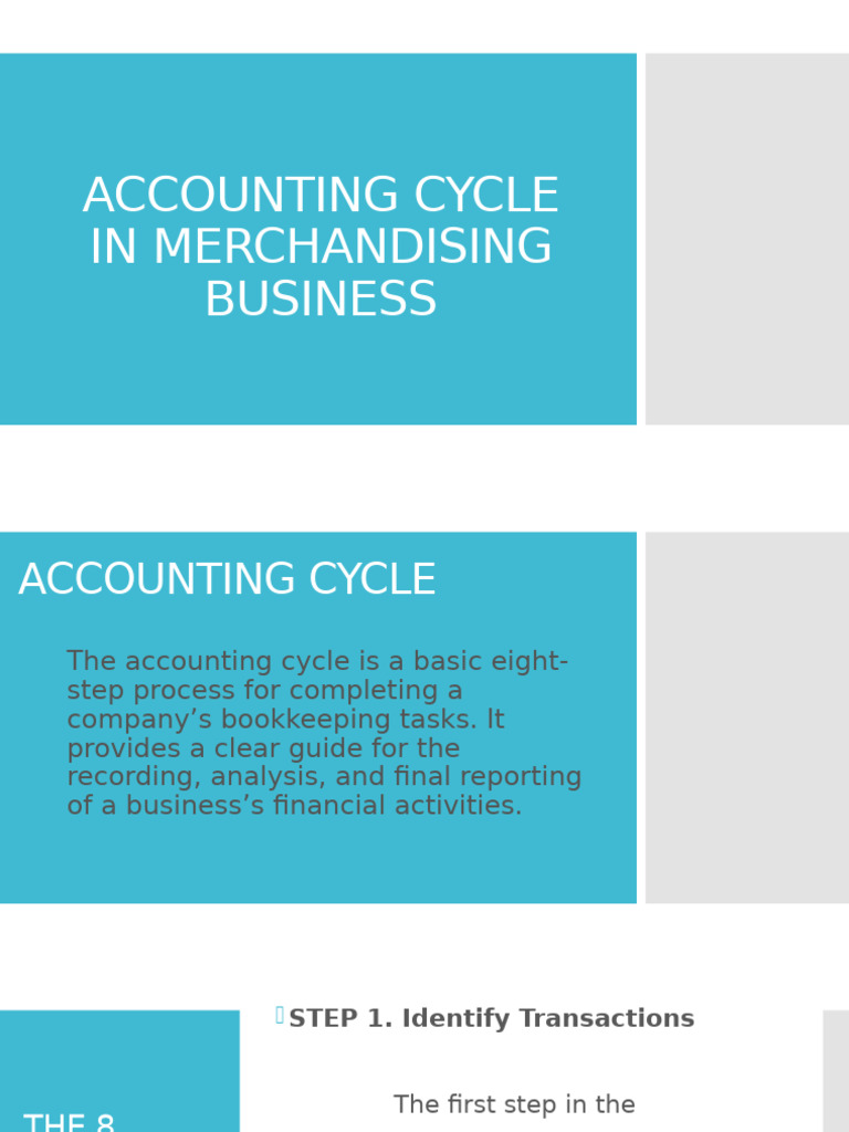 Accounting Cycle in Merchandising Business Final | PDF | Bookkeeping ...
