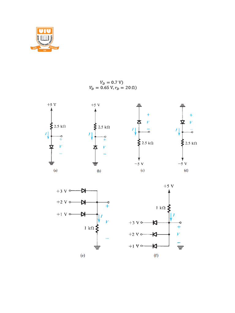 Diode Modeling Questions for EEE 2101 | PDF