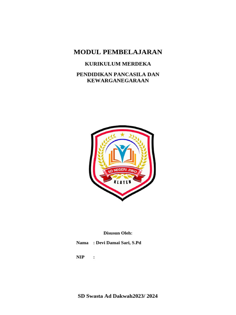 MODUL PEMBELAJARAN | PDF