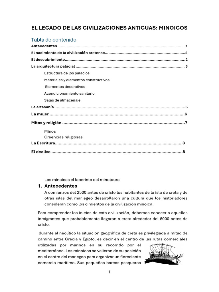 La Civilización Minoica-1 | PDF | Creta | Minotauro