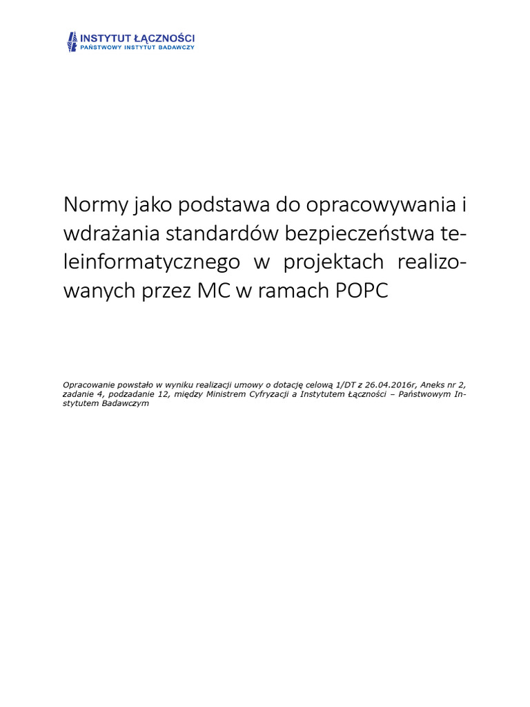 Ekspertyza Il Pib Normy Bezpieczenstwa 2016 | PDF