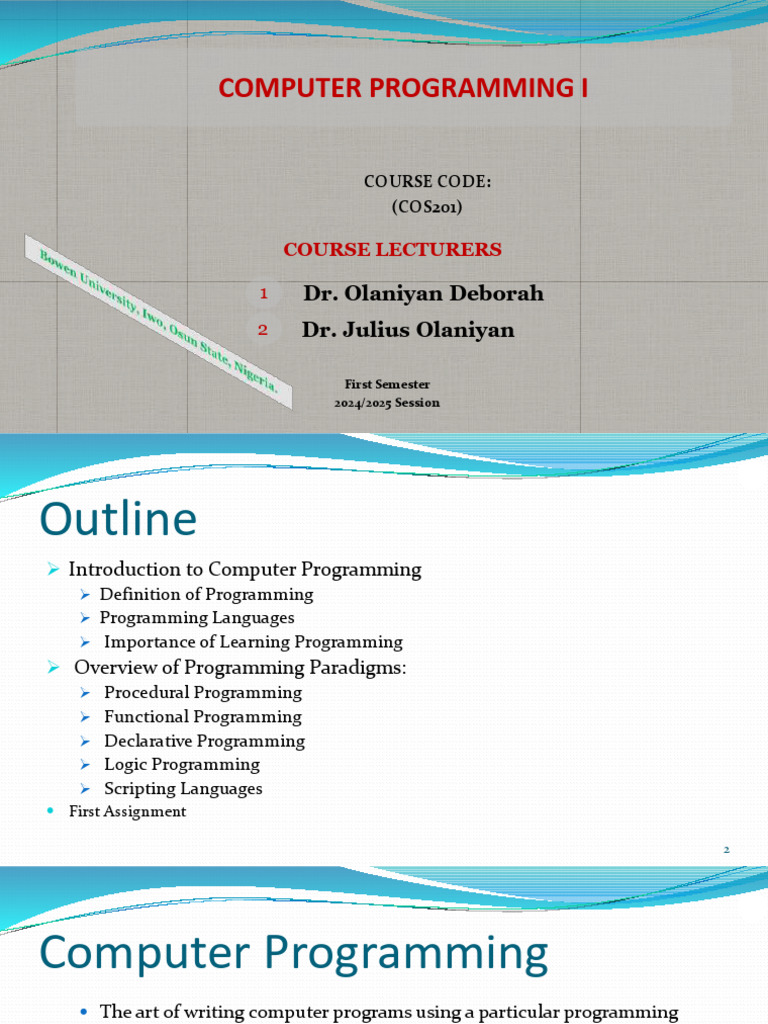 Module1 - Intro To Prog Paradigm | PDF | Computer Programming | Programming Paradigms