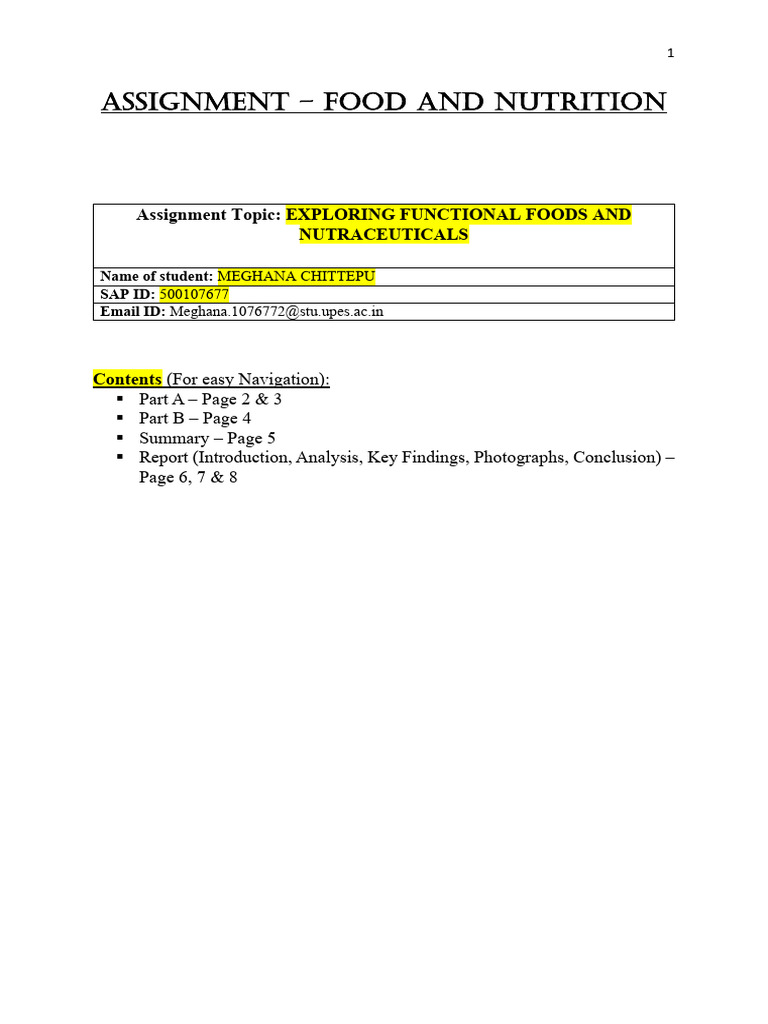 Food & Nutrition - EXPLORING FUNCTIONAL FOODS AND NUTRACEUTICALS | PDF ...