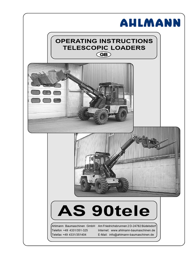 AS 90 TELE OP-manual | PDF | Loader (Equipment) | Manufactured Goods