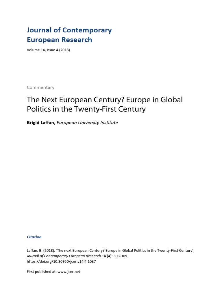 The Next European Century Europe in Global Politic | PDF | European ...