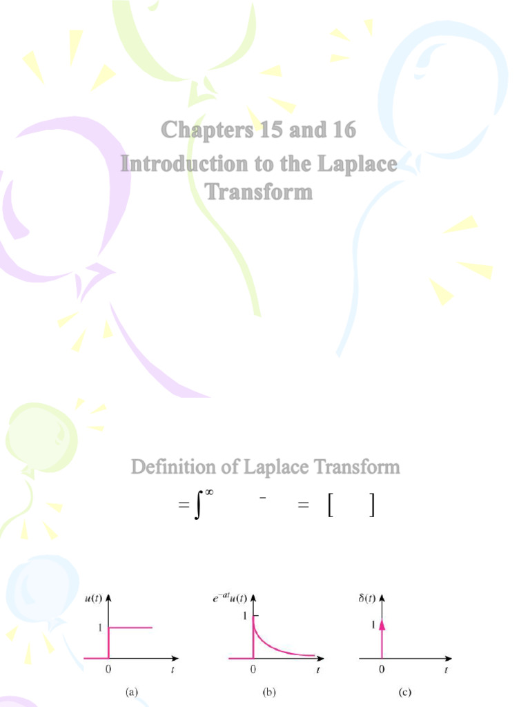 Ch-15 and 16-Laplace Transform | PDF | Electrical Network | Laplace Transform