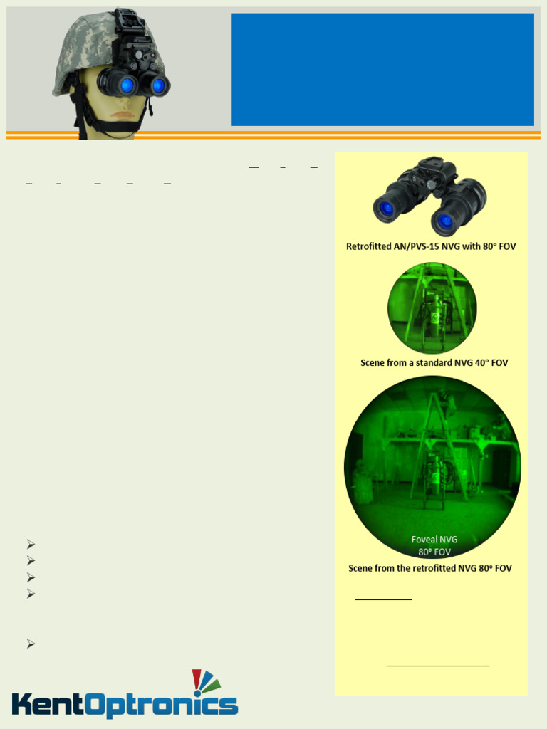 Wide FOV Night Vision Goggles 80° | PDF | Field Of View | Optical Devices