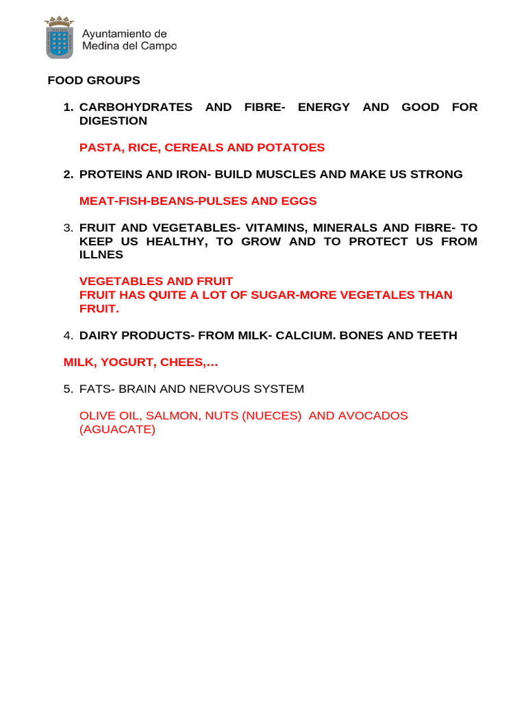 FOOD GROUPS | PDF