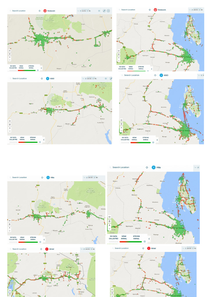 Mobile Operators Coverage Map | PDF