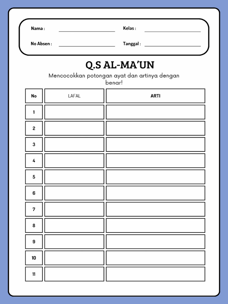 kls 5 Peertemuan-1 Q.S AL-MAUN | PDF