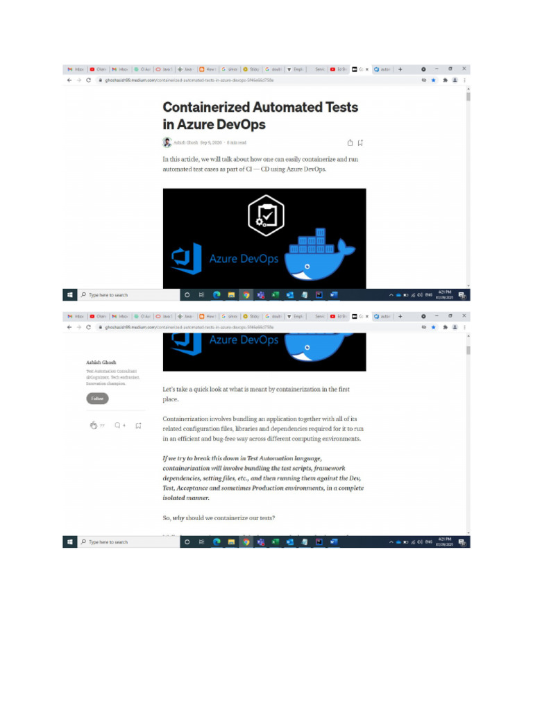 Azure Devops Automation Containerized | PDF