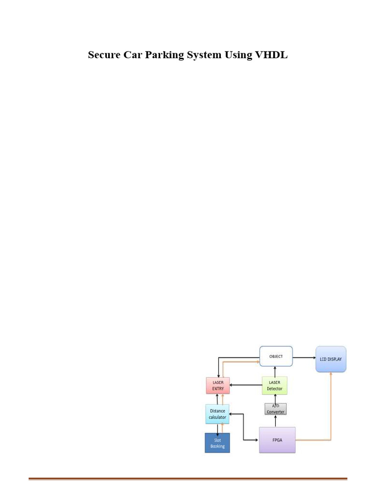 8 Secure Car Parking System Using VHDL | PDF | Field Programmable Gate Array | Parking
