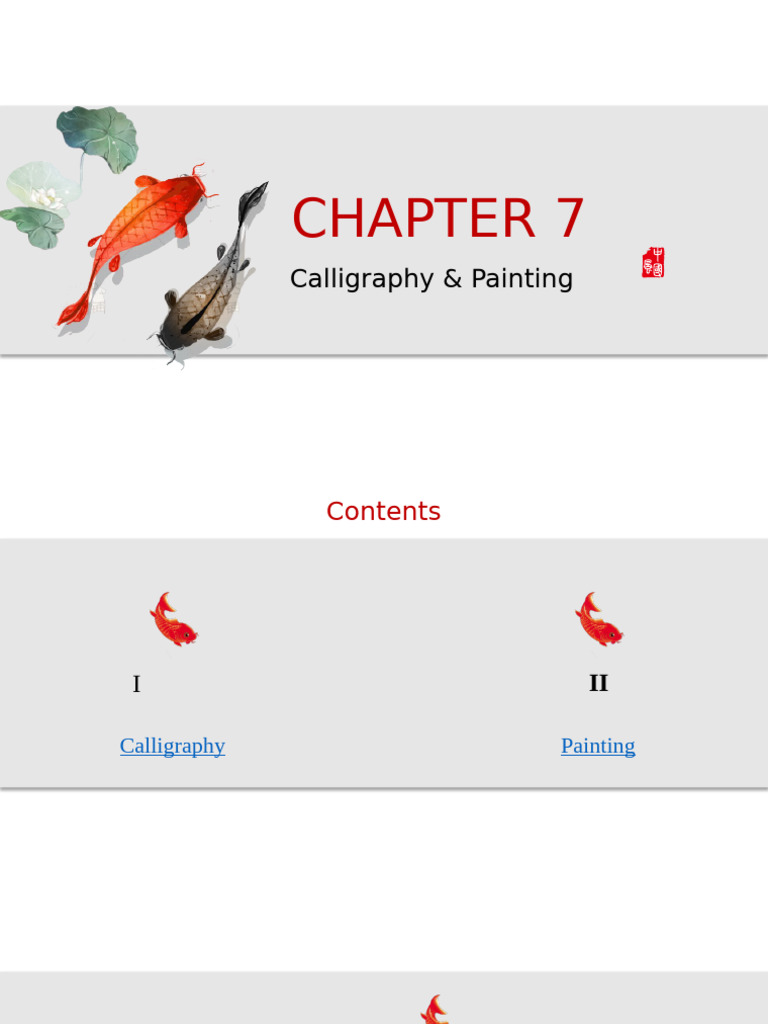CHAPTER 7 calligraphy and painting | PDF | Calligraphy