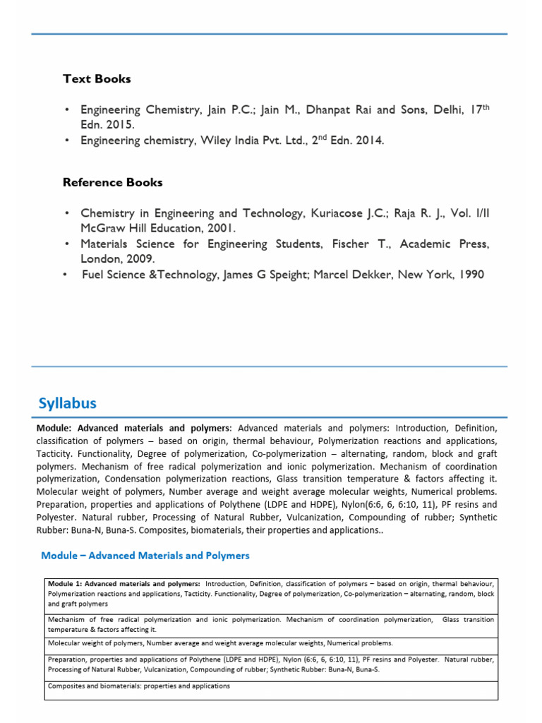 EC Lecture-1 | PDF | Polymers | Polymerization